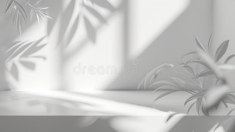 Generative AI Background White Shadow Studio Light Display Product 3d ...