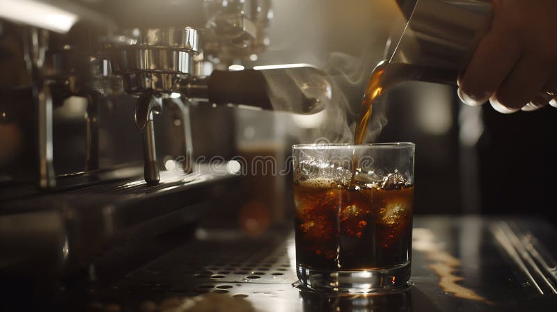 Generative AI Barista Making Coffee Barista Pouring Drip Coffee into ... Generative AI Barista Making Coffee Barista Pouring Drip Coffee into ...