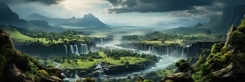 Generative AI, Beautiful Green Amazon Forest Landscape, Rainforest ...