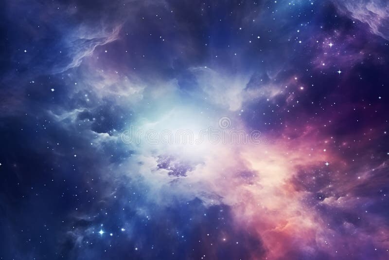 Generative AI a Beautiful Nebula in Outer Space Stock Illustration - Illustration of stars, star ...