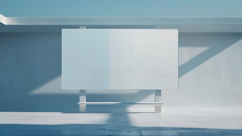 Generative AI Blank Mock Up White Empty Billboard Business Concept ...