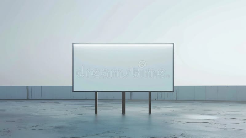 Generative AI Blank Mock Up White Empty Billboard Business Concept ...