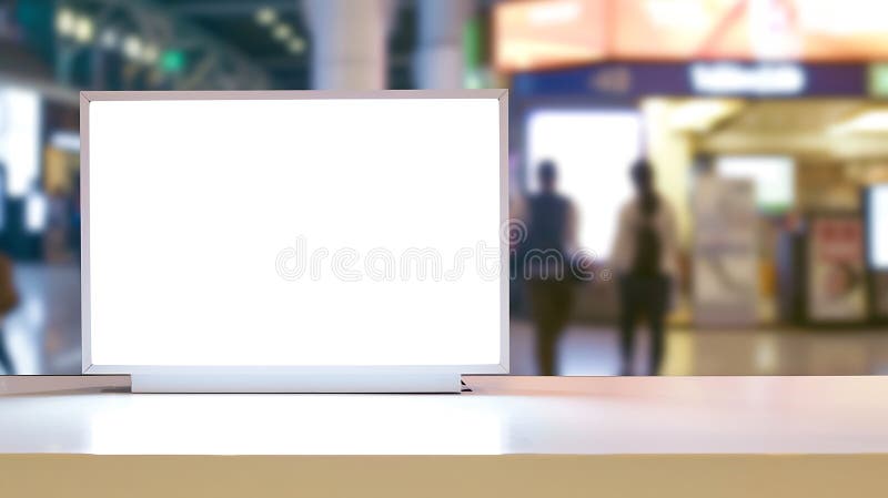 Generative AI Blank Showcase Billboard or Advertising Light Box for ...