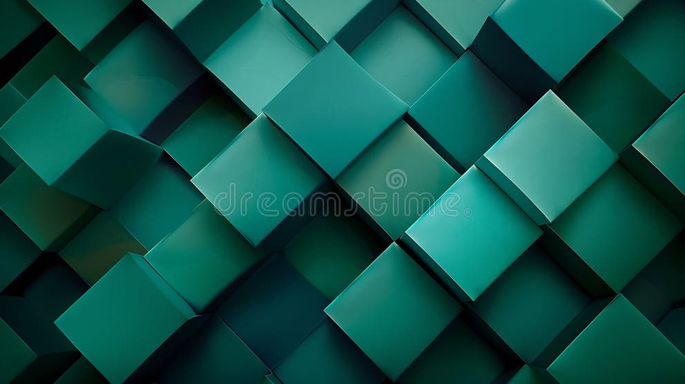 Generative AI Blue Green Geometric Abstract Pattern Random Light and ...