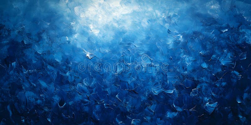 Generative AI Blue Oceanic Abstract Wave Texture with Light ...