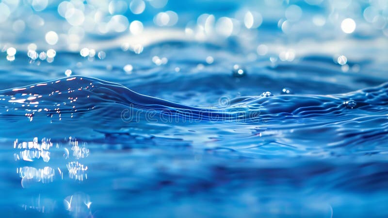 Bluewater Waves Ripples Splash Bubbles Calm Water Texture Stock Photos ...