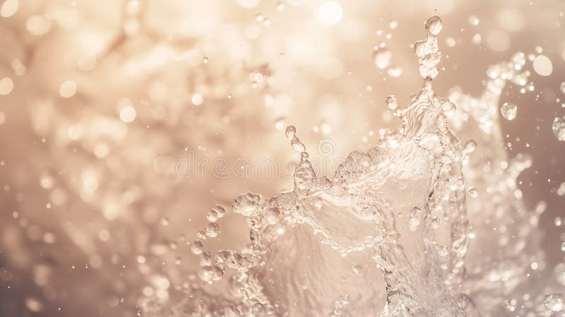 Generative AI Blur Defocus Image of Water Hit Wall Ground, Explode into ...