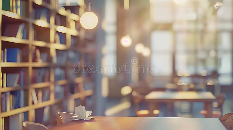Generative AI Blur Library Office Perfect Light Background for Your ...