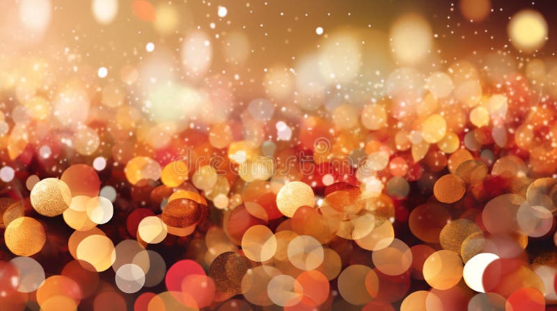 Generative AI, a Bokeh Effect for a Glamorous and Festive Website Design Stock Illustration ...