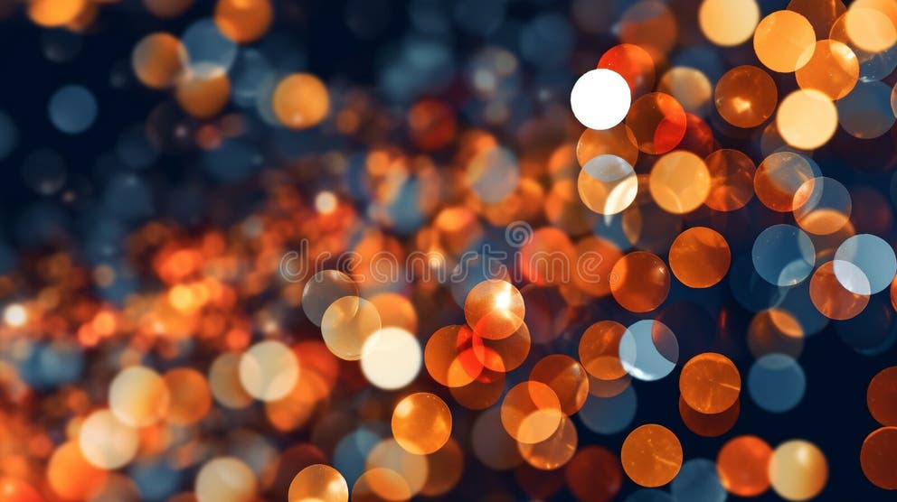 Generative AI, a Bokeh Effect for a Glamorous and Festive Website Design Stock Illustration ...
