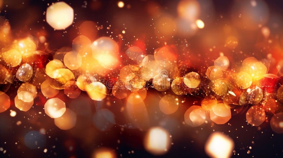 Generative AI, a Bokeh Effect for a Glamorous and Festive Website Design Stock Illustration ...