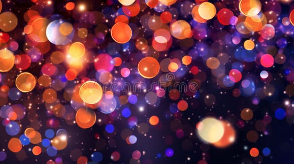 Generative AI, a Bokeh Effect for a Glamorous and Festive Website Design Stock Illustration ...