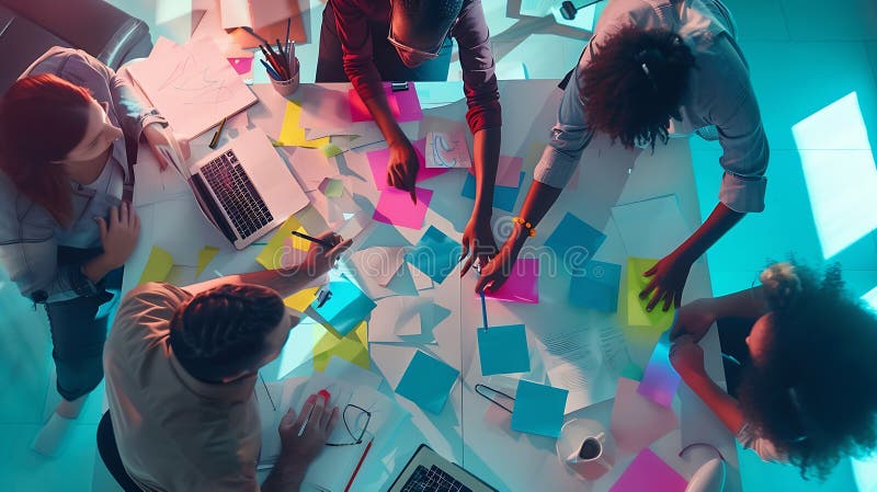 Generative AI Cooperation Corporate Achievement Planning Design Draw ...