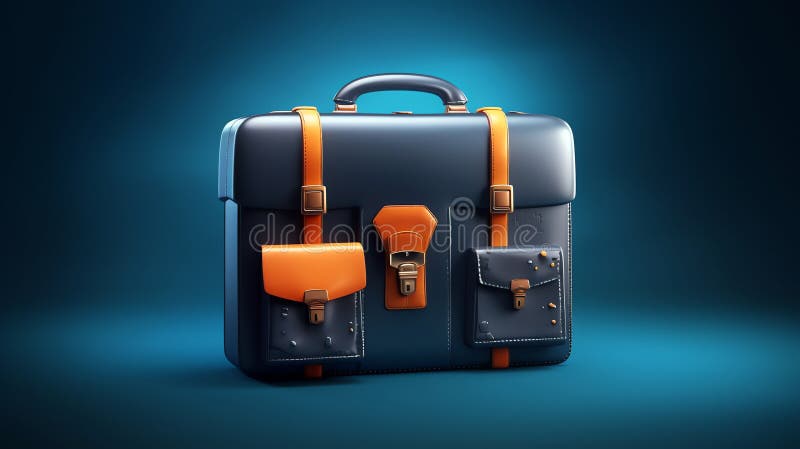 Generative AI Briefcase 3d Render Vector- Stock Illustration - Illustration of businessman ...
