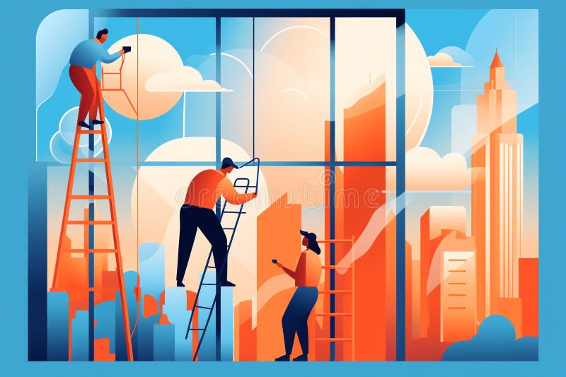 Generative AI Building and Engineering Concept- Stock Illustration ...