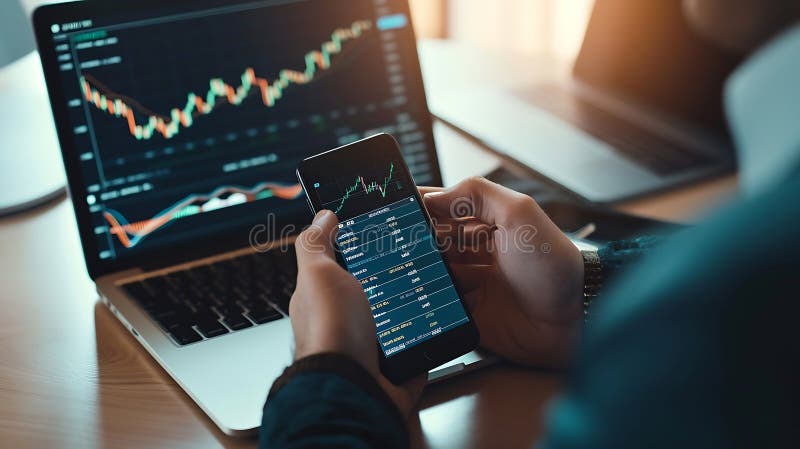 Business_man_trader_investor_analyst_using_mobile_4 Stock Photo - Image ...