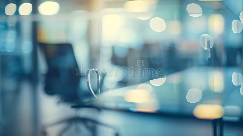 Generative AI Businessmen Blur in the Workplace or Work Space of Table ...