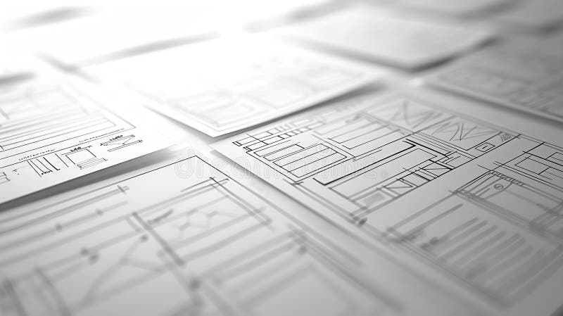 Generative AI BW Website Design Wireframe Examples of Web and Mobile ...