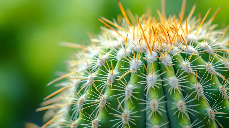 Generative AI Cactus with Dense Spines a Closeup Image Showcasing the ...