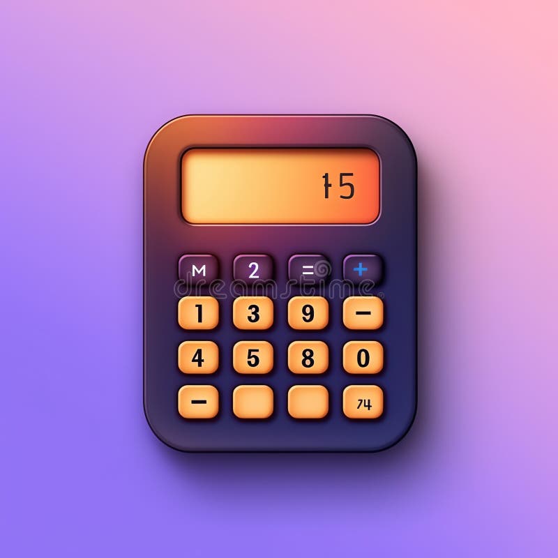 Generative AI Calculator- stock illustration. Illustration of math ...