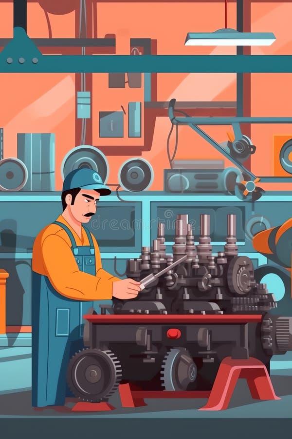 Generative AI Car Production Concept- Stock Illustration - Illustration ...