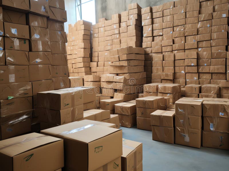 166_Cardboard_boxes_are_1687328150190_1 Stock Illustration ...