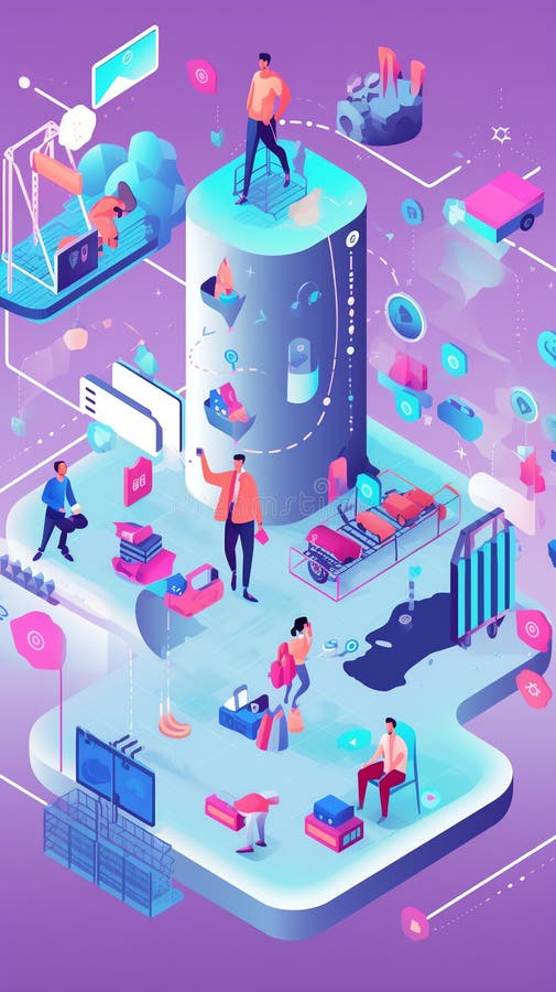 Generative AI Cargo Export and Import- Stock Illustration ...