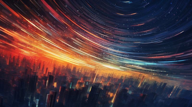 Generative AI, Celestial Streaks: Tracing the Trails of Night Sky Stock ...