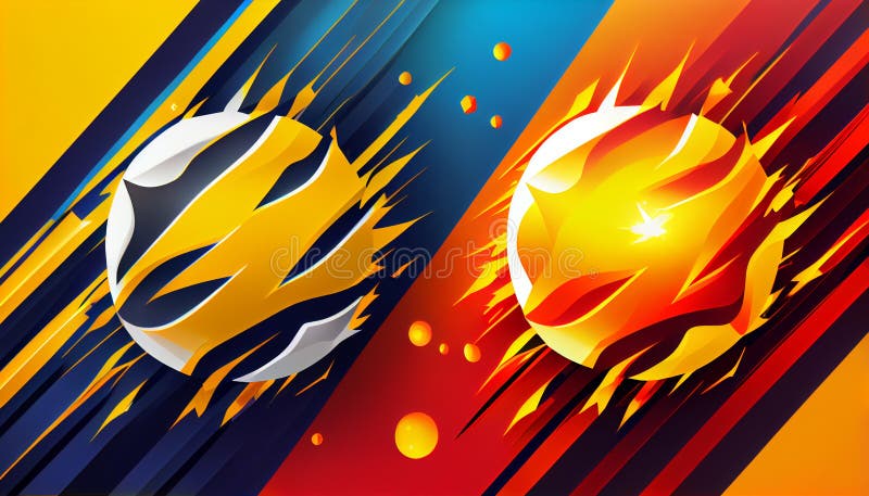 Generative AI, Chroma Clash: Bold Abstract Background with Vibrant Dual ...