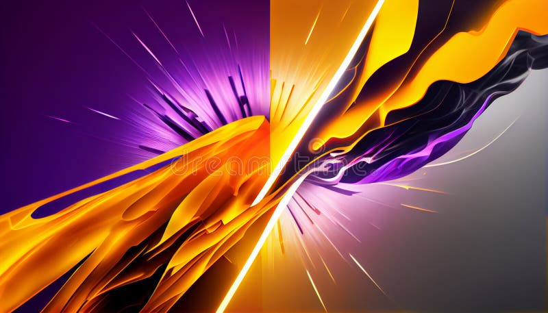 Generative AI, Chroma Clash: Bold Abstract Background with Vibrant Dual ...