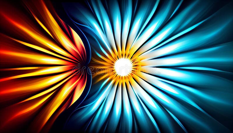 Generative AI, Chromatic Fusion: Abstract Background with Two Lively ...