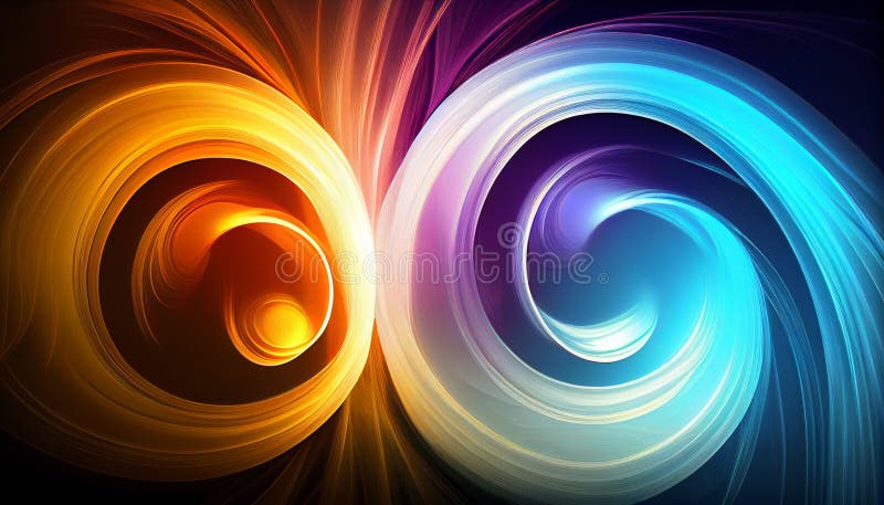 Generative AI, Chromatic Fusion: Abstract Background with Two Lively ...