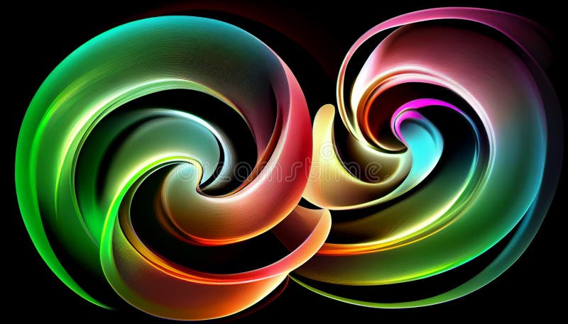 Generative AI, Chromatic Fusion: Abstract Background with Two Lively ...