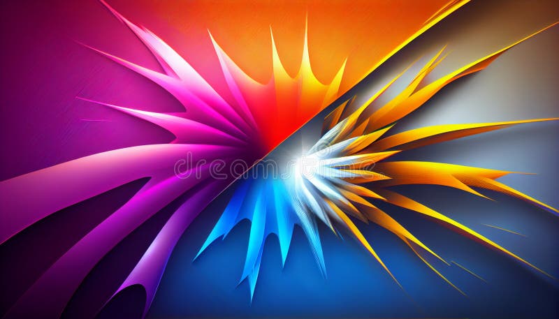 Generative AI, Chromatic Fusion: Abstract Background with Two Lively ...