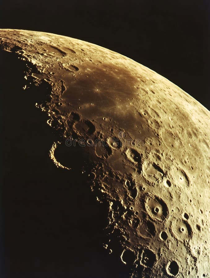 Generative AI Close-Up View of the Moon Surface Highlighting Craters ...