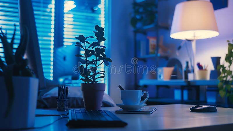 Generative AI Closeup of Modern Creative Workspace at Home Business ... Generative AI Closeup of Modern Creative Workspace at Home Business ...