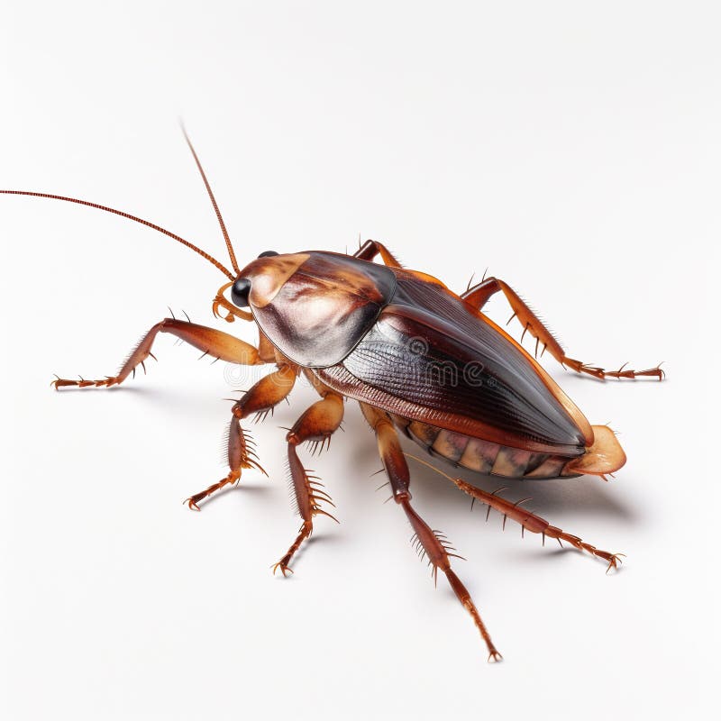 Generative AI of Cockroach Isolated on White Background Stock Image ...