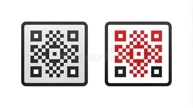 Qr Code Icon Set. Scan Qrcode Pictogram in Black Filled and Outlined ...