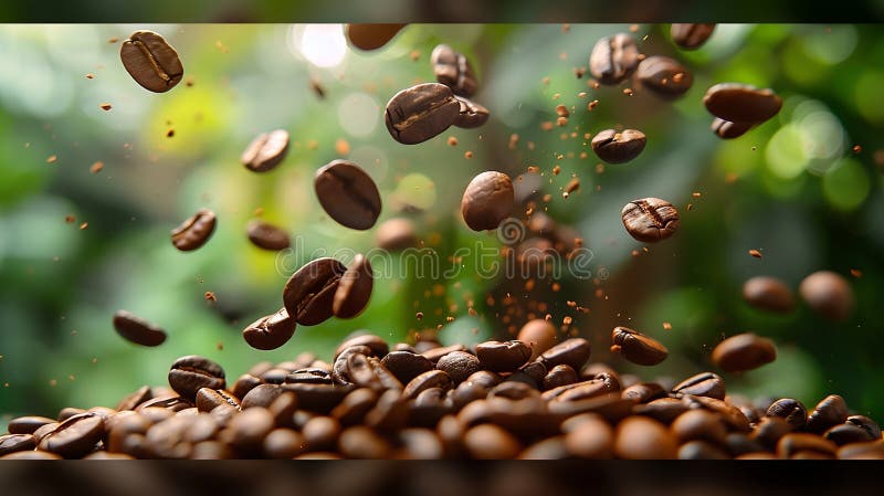 Generative AI Coffee Beans at the Fabrique Coffee Beans Fall on the ...