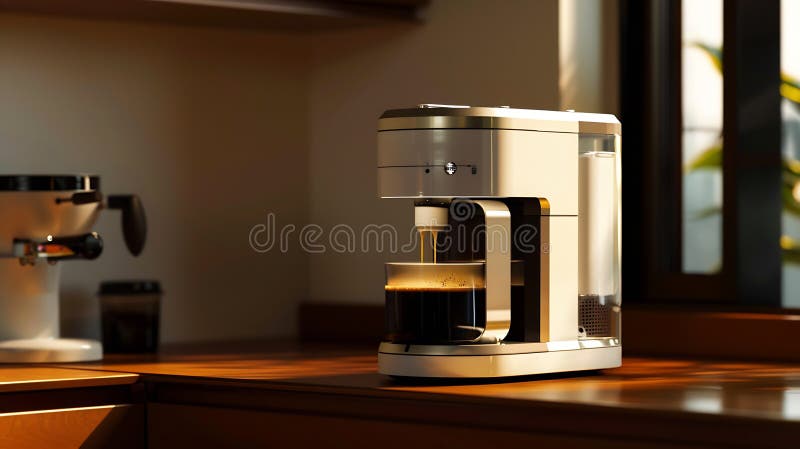 Generative AI Coffee Maker Machine Business Concept. Stock Photo ...