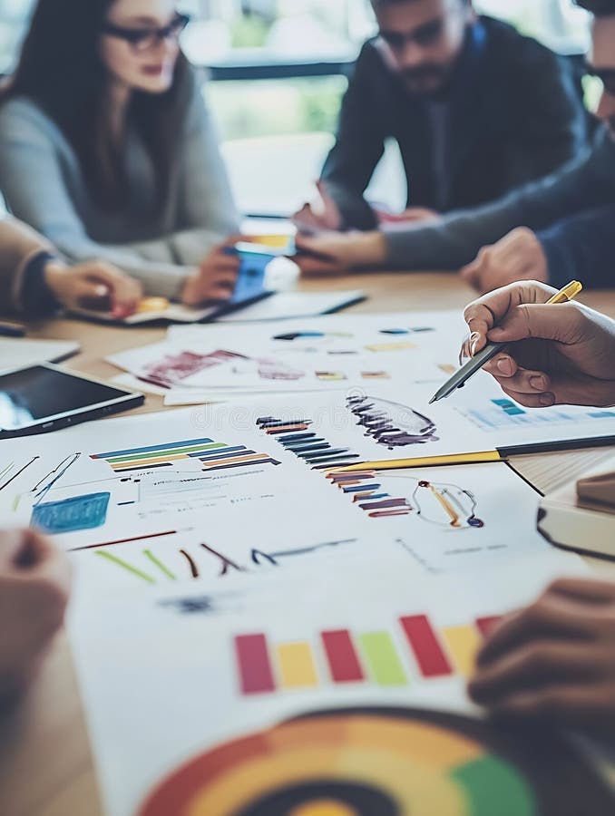 Generative AI Collaborative Team Meeting Analyzing Business Analytics ...