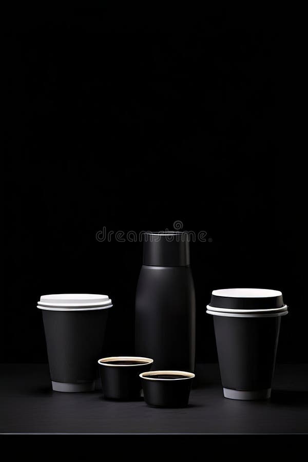 The Generative AI, Collection of Cups in Front View Editorial Stock ...