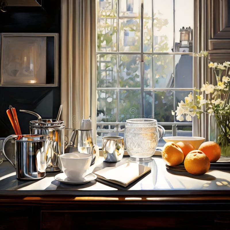 The Generative AI, Collection of Cups in Front View Editorial Stock ...