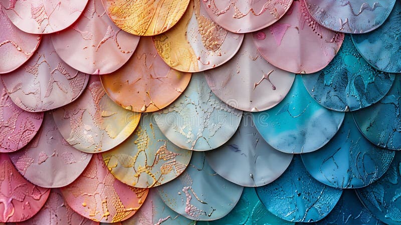 Generative AI Color Fish Scale Abstract Pattern Background Mermaid ...