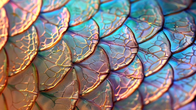 Generative AI Color Fish Scale Abstract Pattern Background Mermaid ...