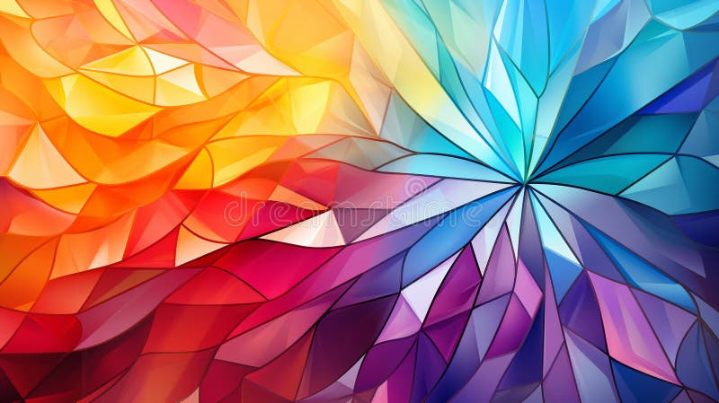 Generative AI, Color Kaleidoscope Symphony Stock Illustration ...