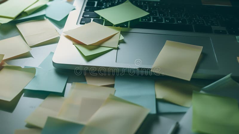 Generative AI Computer Security Laptop with Various Sticky Password ...