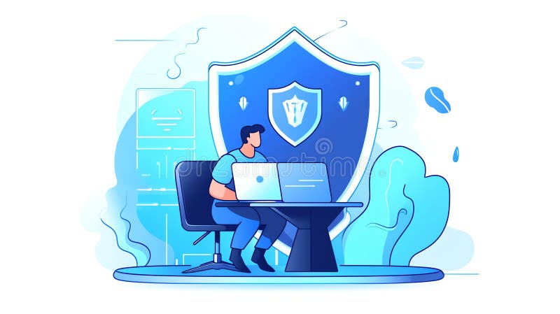Generative AI Computer Security- Stock Illustration - Illustration of ...