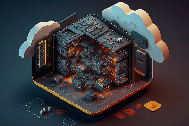 Generative Ai Concept Of Cloud Computing Cloud Computing Concept Stock