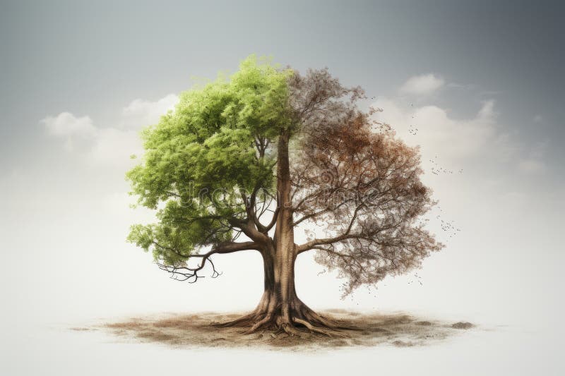 Generative AI. the Concept Problem of Global Warming. Pic Showing ...